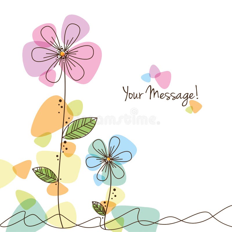 Flowers with Abstract Shapes Stock Vector - Illustration of flora ...