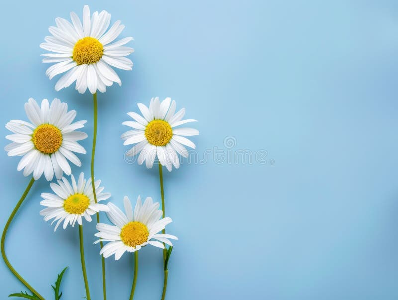 Flowers Adorn a Blue Background in an Elegant Floral Pattern, Captured ...