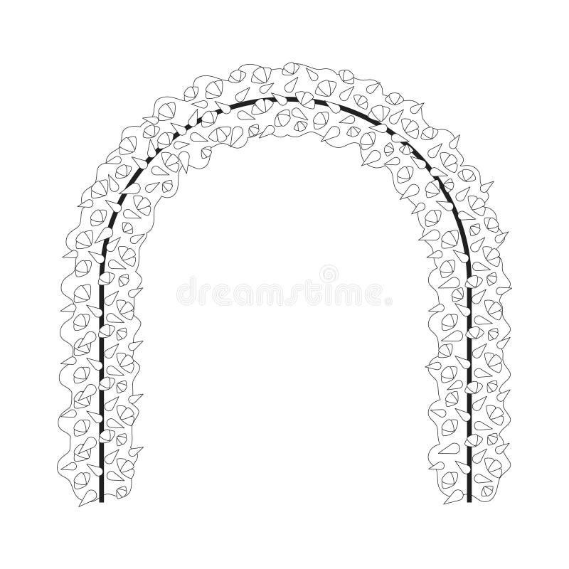 Flowers Arch Black White Stock Illustrations – 165 Flowers Arch Black ...