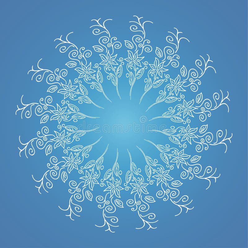 Flowers Arranged in a Circle Pattern Illustration Stock Vector ...