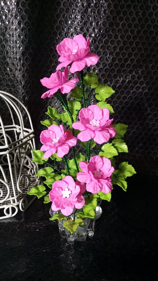 Flowers Artificial Handmade Stock Photo - Image of centrepiece, lilac ...