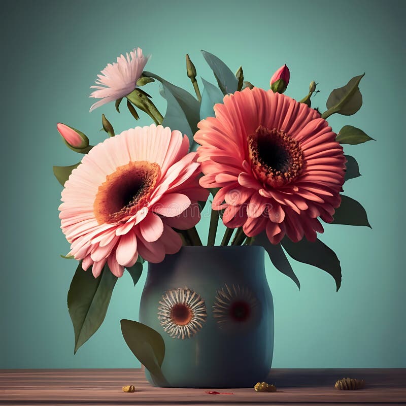 Flowers Background and Wallpaper Image Generator AI Stock Illustration ...