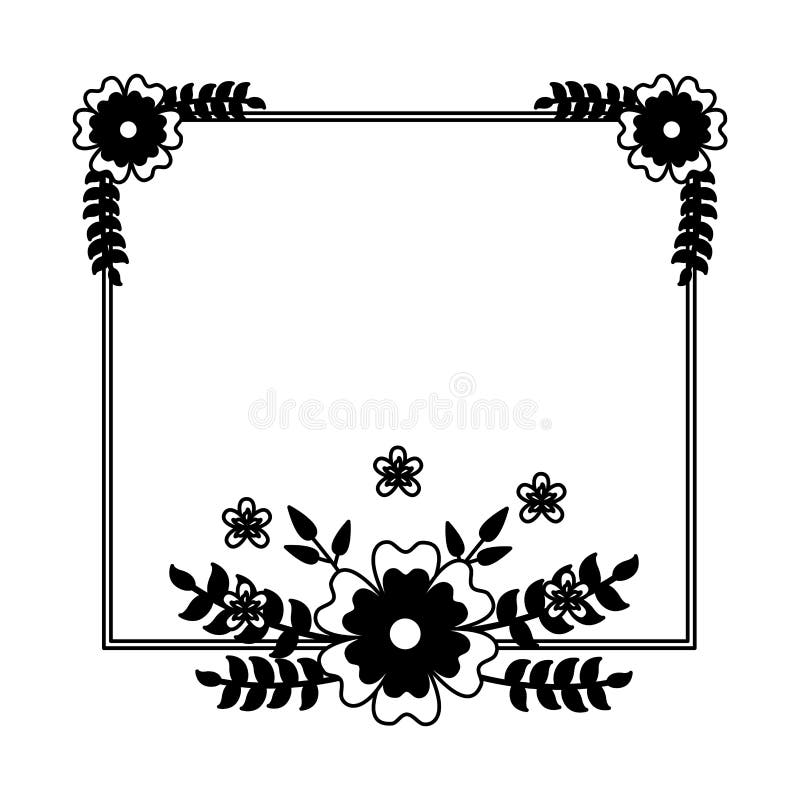 Flowers badge decoration stock vector. Illustration of blank - 144743762