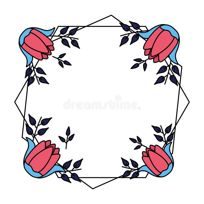 Flowers badge decoration stock vector. Illustration of sign - 144784246