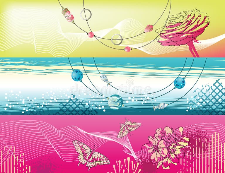 Flowers Baner Background Stock Illustrations – 432 Flowers Baner ...