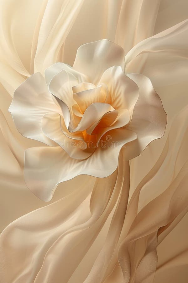 Flowers on a Beige Background. the Background is Made of Beige Flowers ...