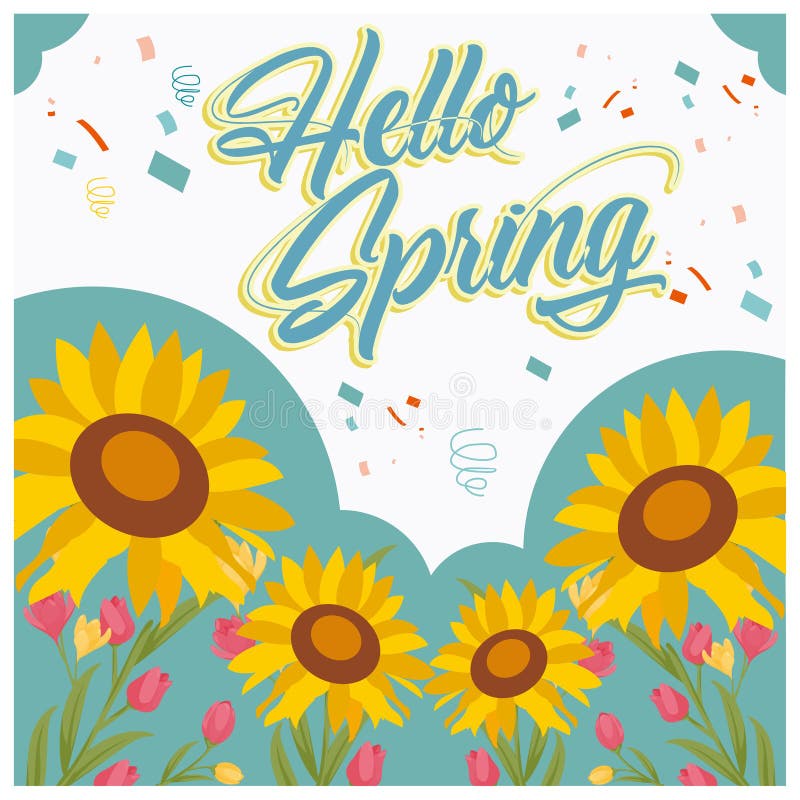 Flowers Bloom in Spring. Cheerful Spring Background. Spring Flourishing Concept Stock ...