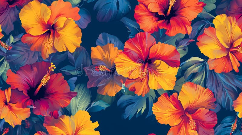 Flowers Bursting with Color Blooming Together in the Summer Stock Image ...