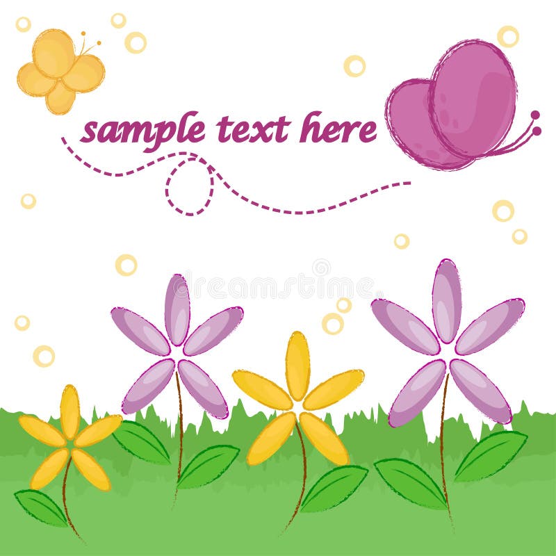 Butterflies in Spring stock vector. Illustration of vector - 4924000