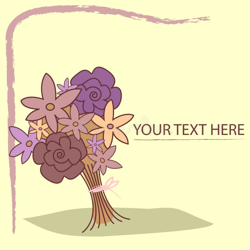 Flowers card stock vector. Illustration of pretty, love - 24041546