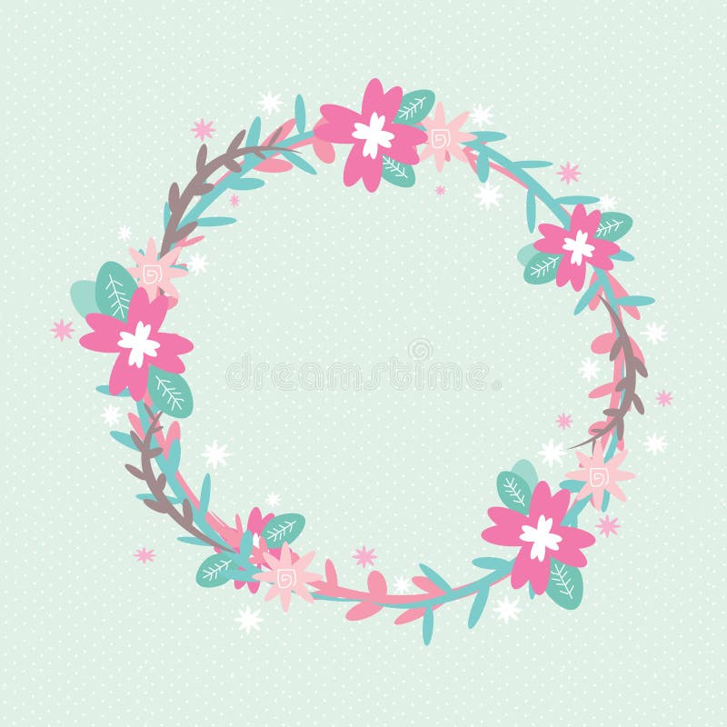 Flowers Circle stock illustration. Illustration of isolated - 71349142
