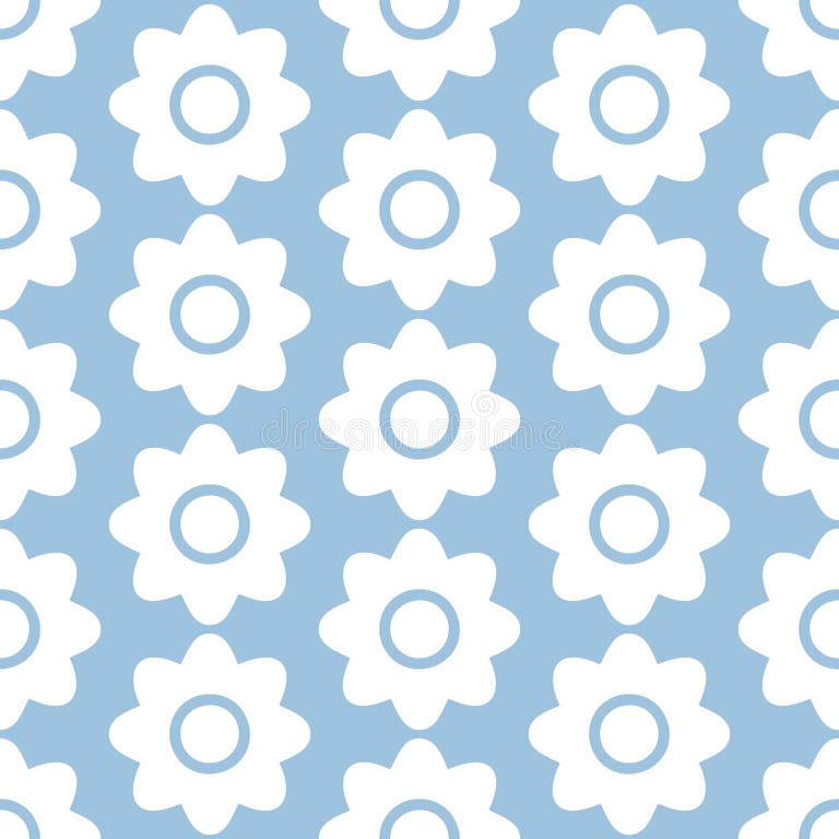 Flowers Seamless Repeat Pattern Background Stock Illustration ...