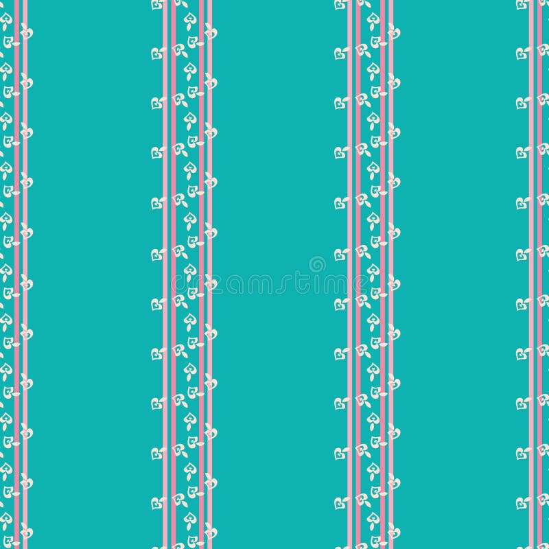 Flowers Columns on Teal Background Stock Illustration - Illustration of ...