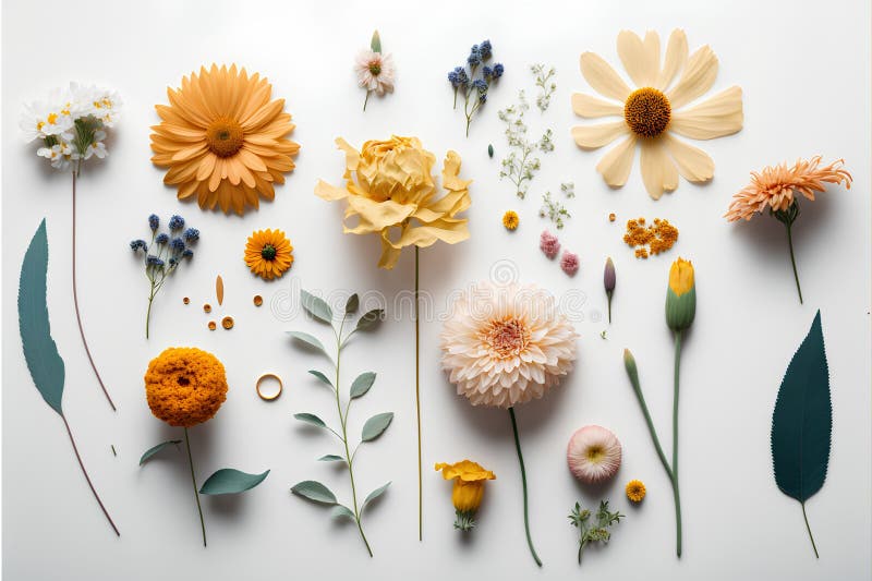 Flowers Composition. Floral Background Stock Illustration ...