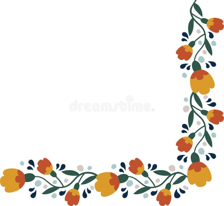 Flowers Corner Frame stock vector. Illustration of border - 355859909