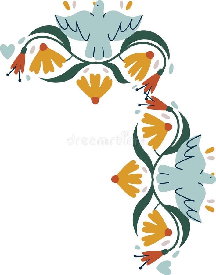 Flowers Corner Frame stock vector. Illustration of vector - 355860030