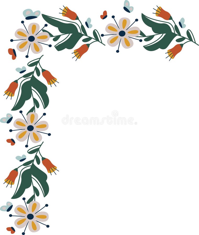 Flowers Corner Frame stock vector. Illustration of elegant - 355860067