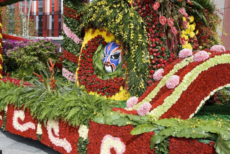 Flowers decorate float stock image. Image of colorful - 11199057