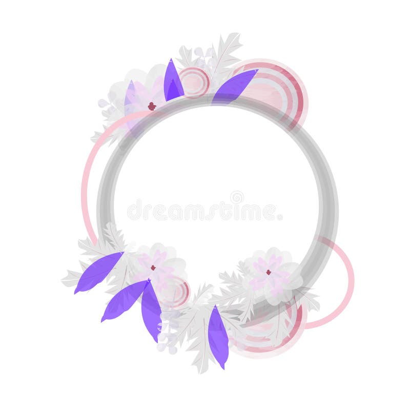 Flowers Decorative Circular Border Stock Vector - Illustration of ...