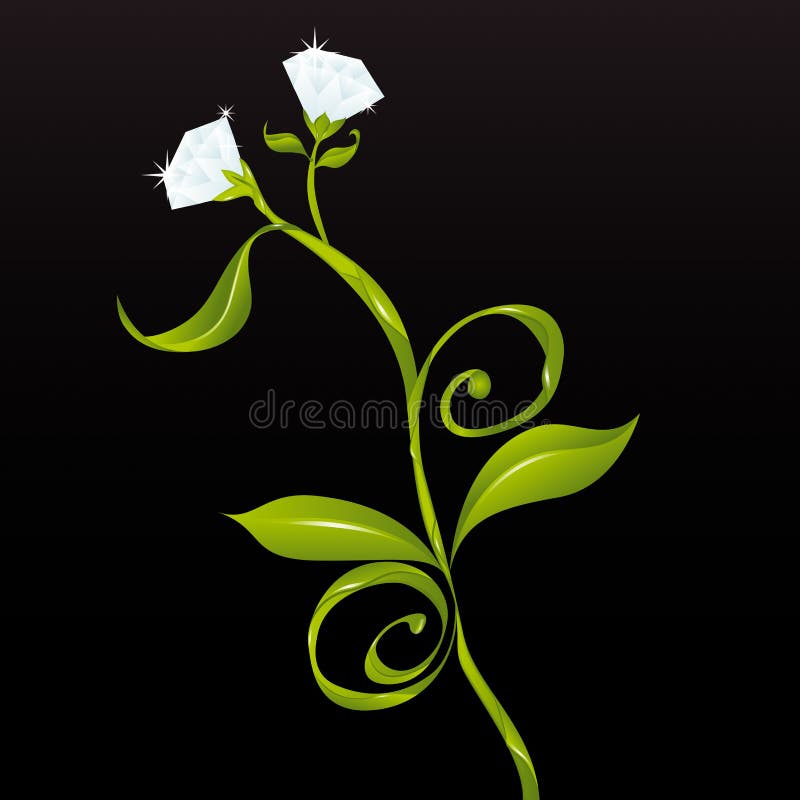 Flowers or Diamonds (vector) Stock Vector - Illustration of stones ...