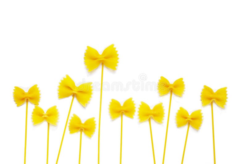 Flowers from Different Shapes of Pasta for Design Stock Photo - Image ...