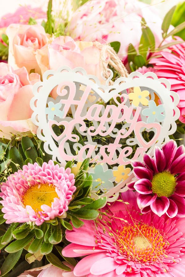 Flowers for easter stock photo. Image of giftcard, give - 55857176
