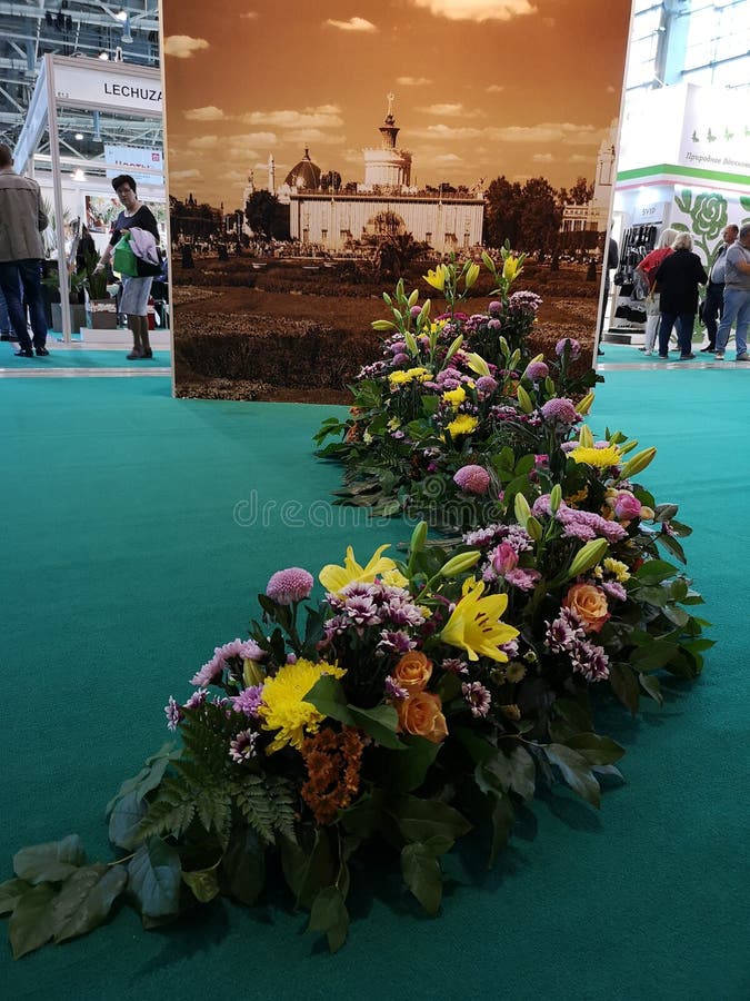 Exhibition of flowers editorial image. Image of arrangement - 66994685