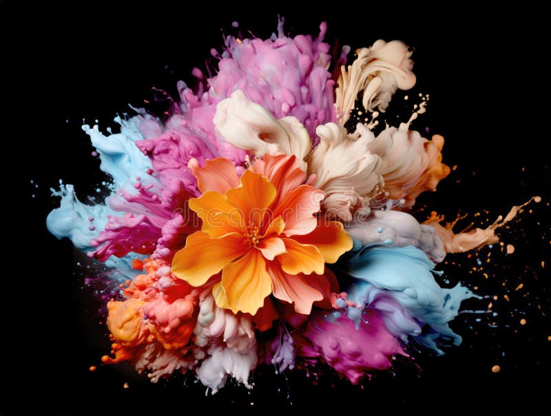 Flowers Explosion stock illustration. Illustration of flowers - 291749827