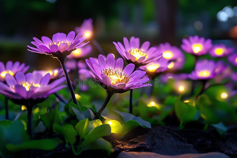 Flowers and Fireflies, Glowing Lights, Twilight Magic Create a Magical ...