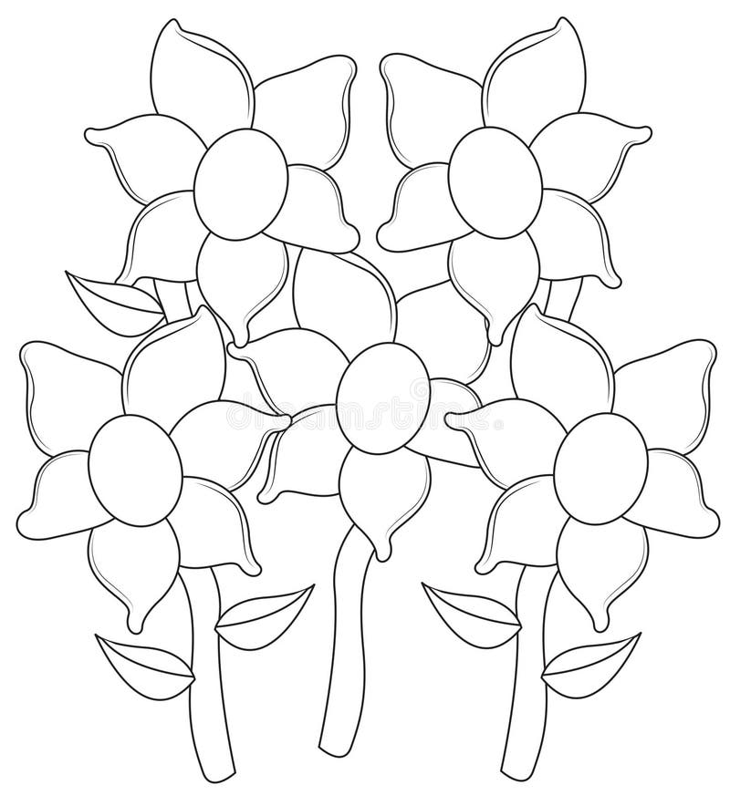 Five Flowers Stock Illustrations – 1,377 Five Flowers Stock ...