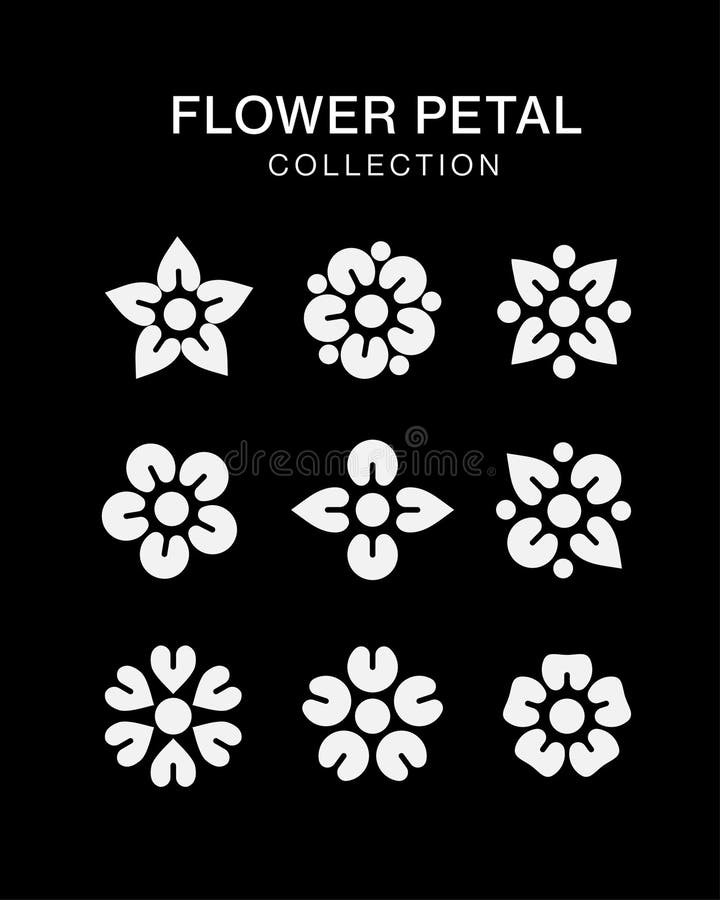 Flowers Flat Icons Set Vector Stock Illustration - Illustration of ...