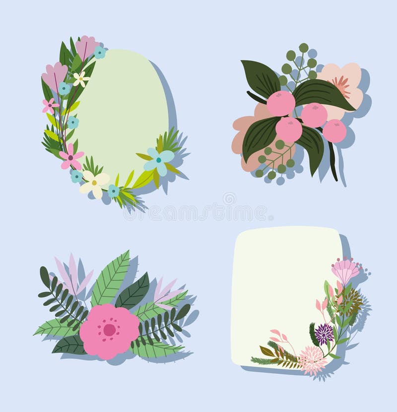 Flowers floral badge stock vector. Illustration of leaf - 221497436