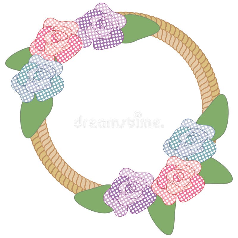 Flowers frame stock vector. Illustration of dots, round - 11186820