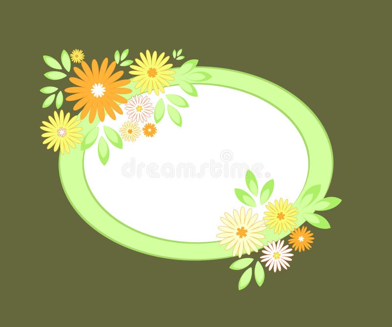 Flowers frame stock illustration. Illustration of blank - 2573697