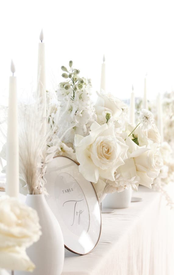 White wedding flowers stock image. Image of table, flowers - 324600035