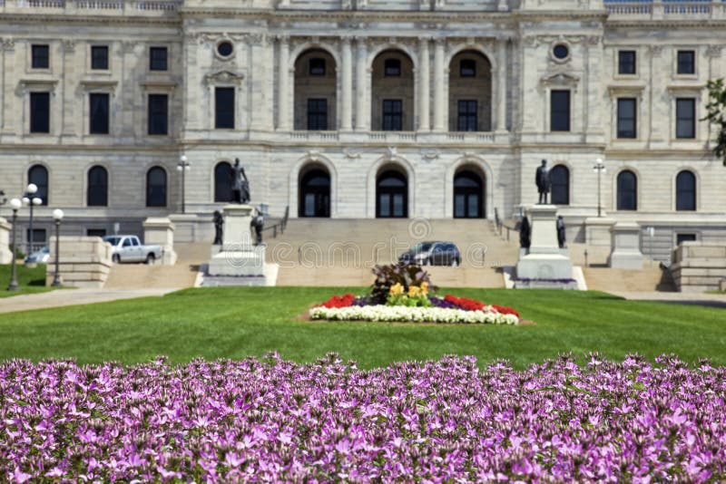 Statue in Front of the State Capitol Building Stock Image - Image of ...