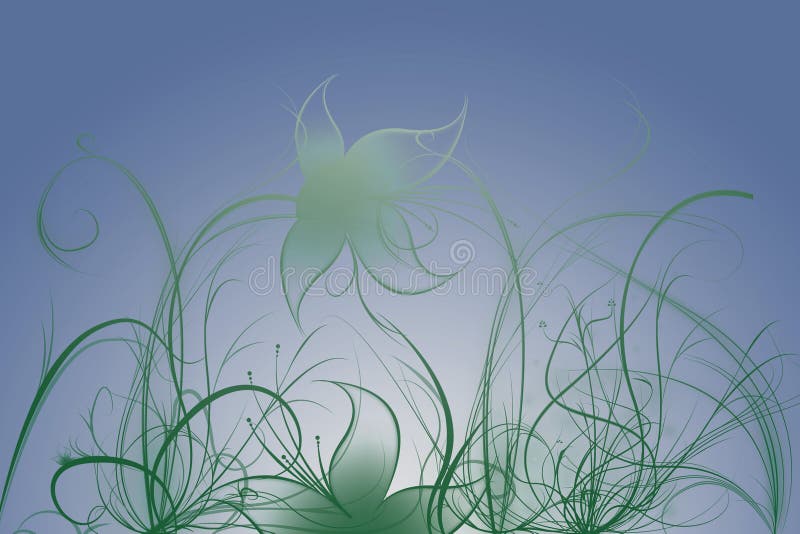 Flowers with gradient stock illustration. Illustration of curved - 15283292