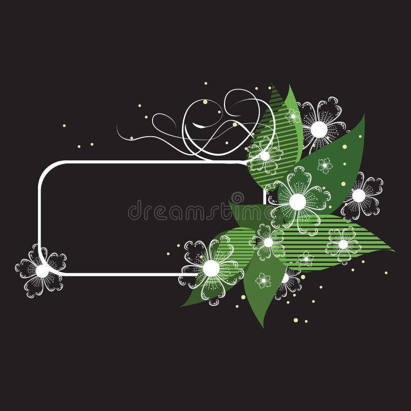 Flowers green banner stock vector. Illustration of eucalyptus - 90793693