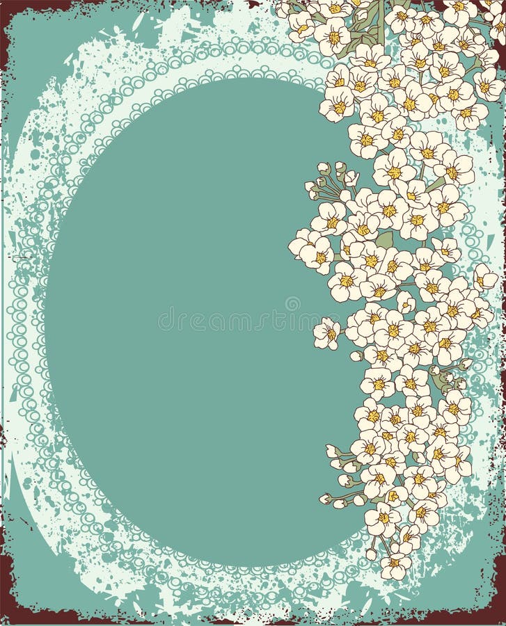 Floral background.POstcard stock vector. Illustration of blossom - 13968522