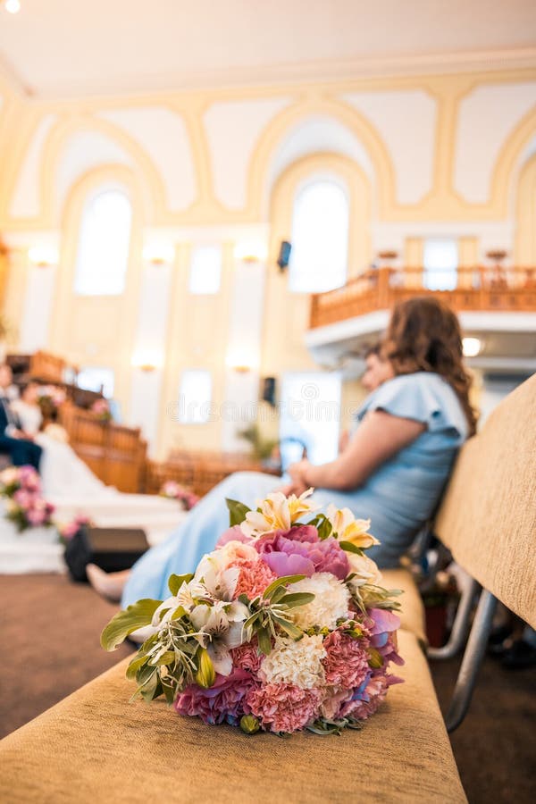 Flowers in the Hall at the Wedding Stock Image - Image of gold ...