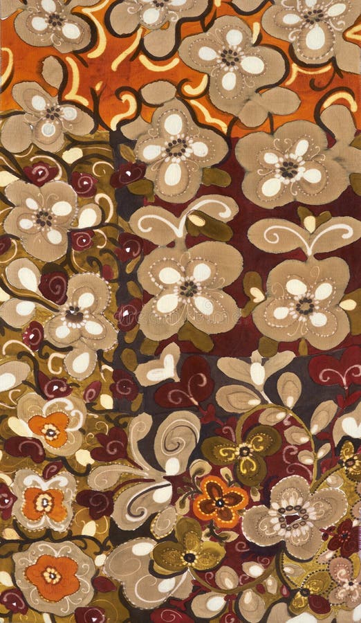 Flowers stock illustration. Illustration of brush, fabric - 45333098