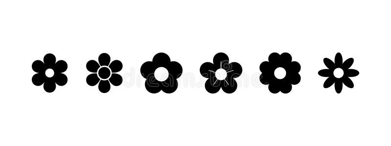 Flowers Icon. Flower Icon Set. Vector Illustration of a Flower Stock ...