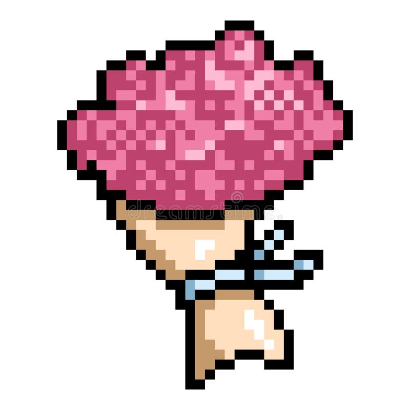 Flowers Isolated Pixel Art Icon Stock Vector - Illustration of icon ...