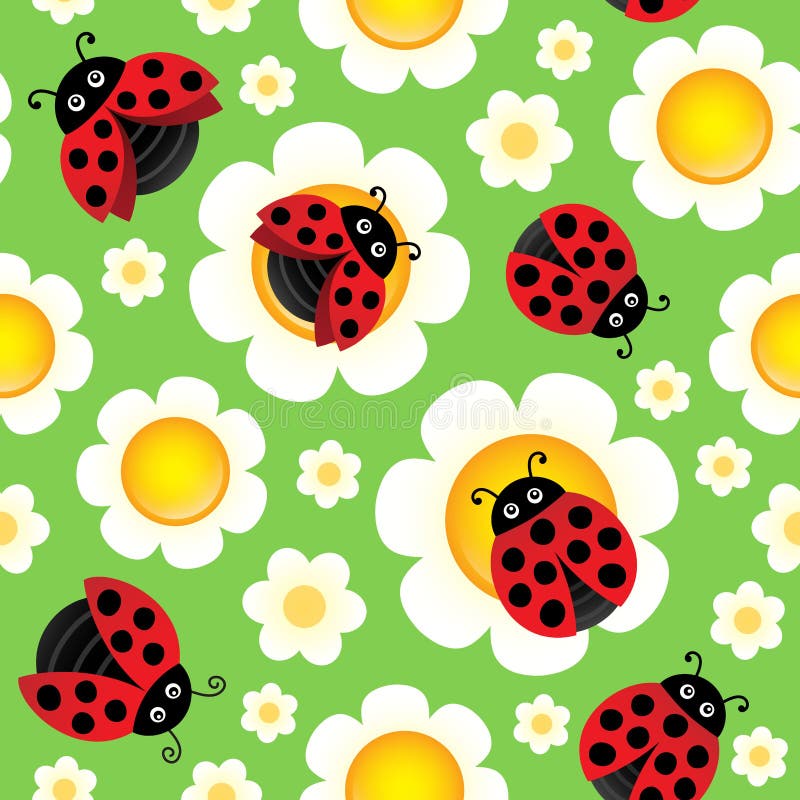 Stylized Ladybugs Theme Image 2 Stock Vector - Illustration of insects ...