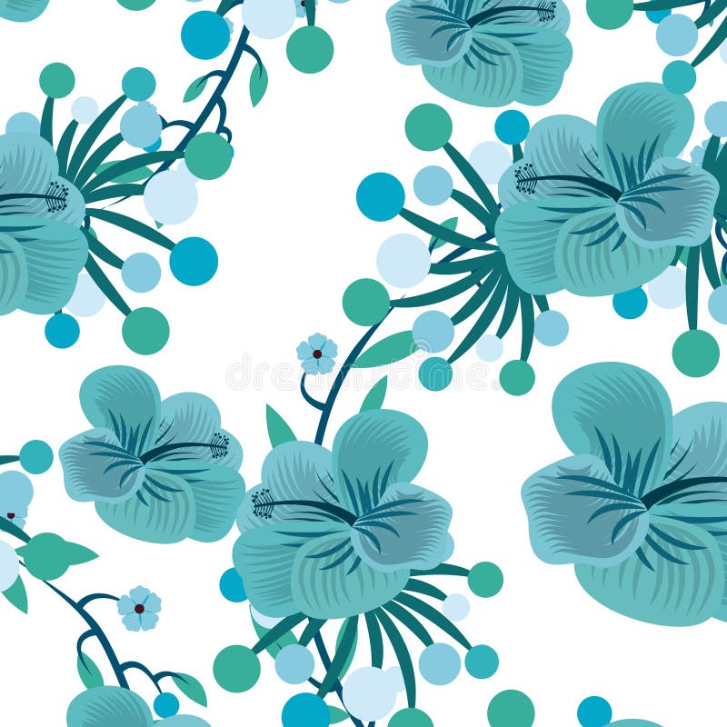 Flowers and Leaves Garden Background Decoration Stock Vector ...