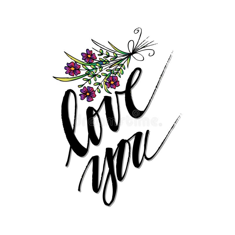 Love You Lettering Template Stock Illustrations – 18,025 Love You ...