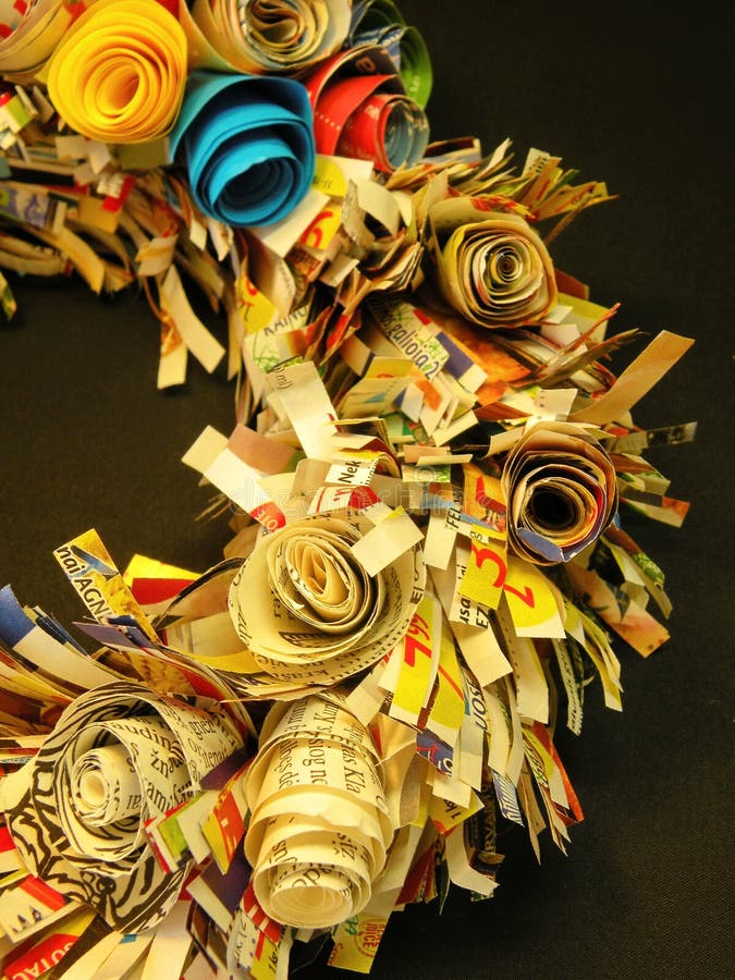 Rose made from newspaper stock photo. Image of hand, made - 26524360