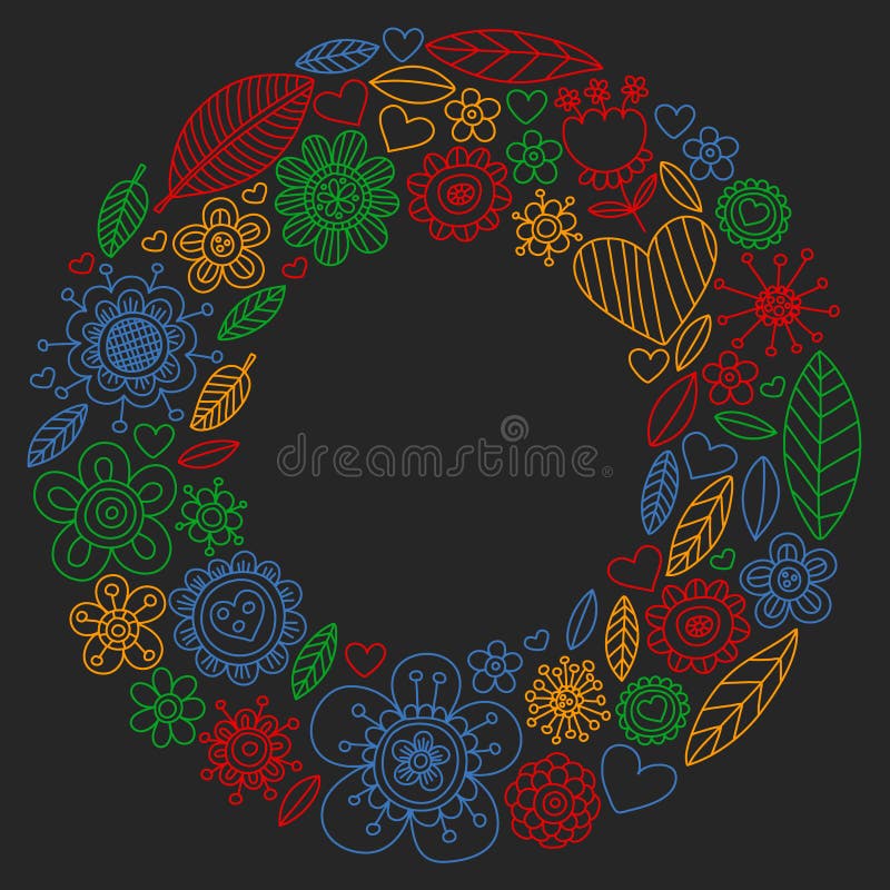 Flowers March 8. Doodle Pattern. Vector Icons for Women. Stock Vector ...