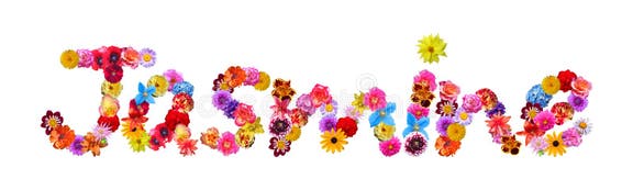 Flowers Name Jasmine stock illustration. Illustration of alphabet ...