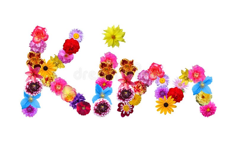 Flowers Name Kim stock illustration. Illustration of blue - 85442510